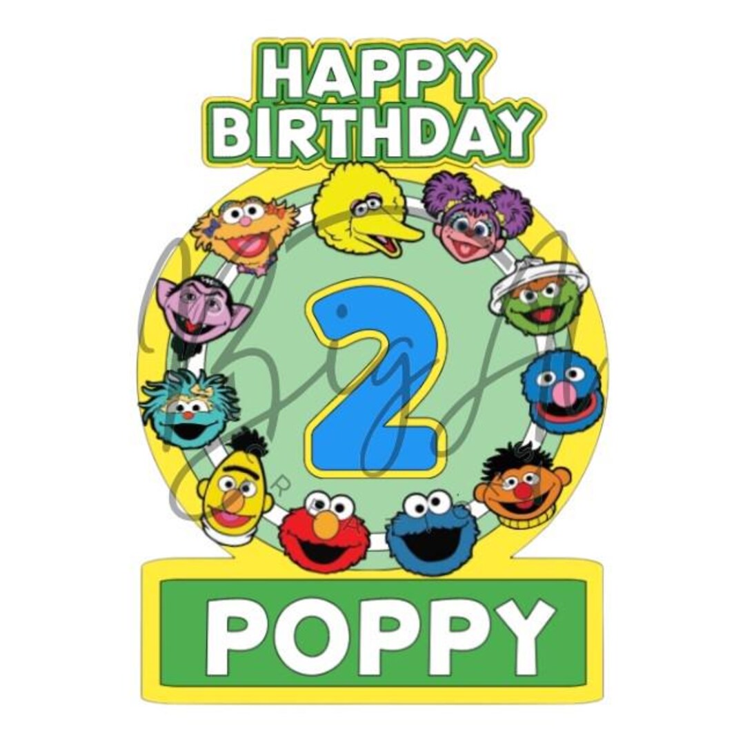 Street Cake Topper Monsters Cake Topper Elmo Cake Topper Street Party ...