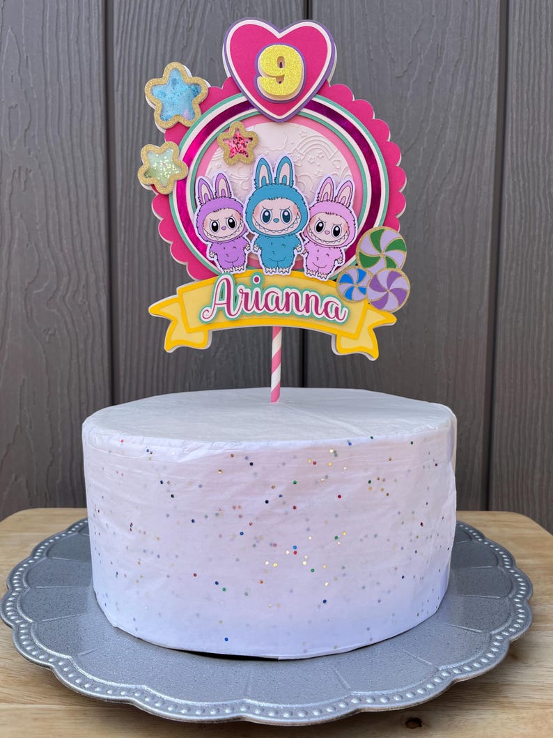 Adorno para tarta de Labubu - Adorno para cupcakes de Labubu - Fiesta ...