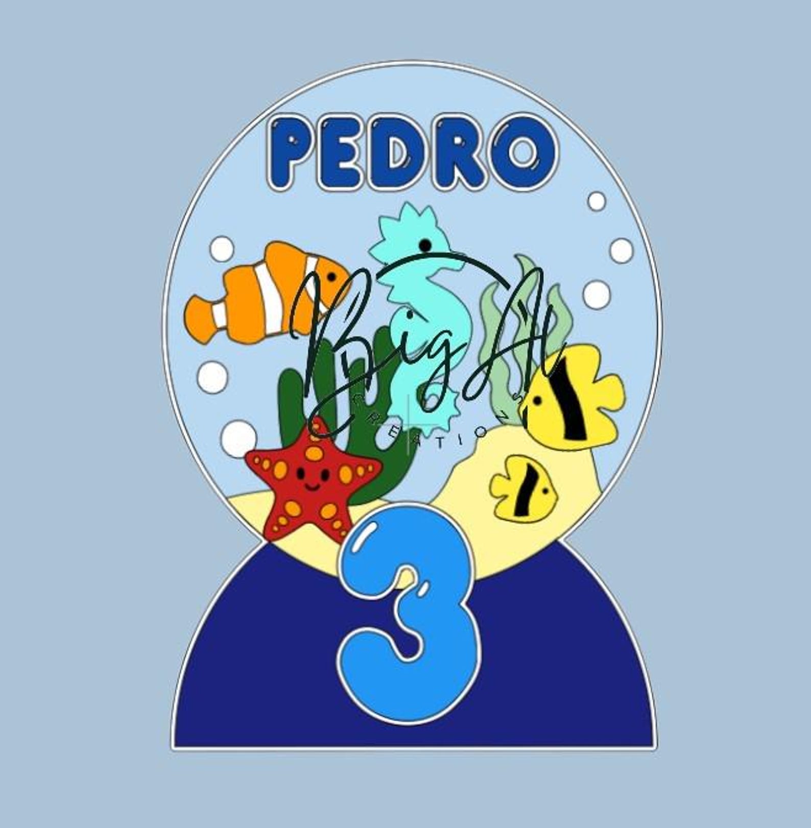 Ocean Cake Topper Under the Sea Cake Topper Sea Animals Birthday Cake ...