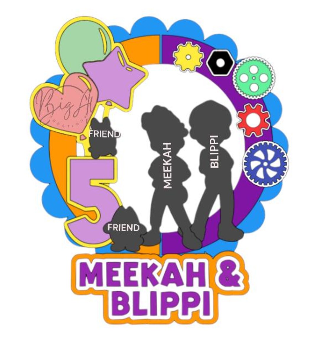 Meka and Blip Cake Topper Construction Character Birthday Cake Topper ...
