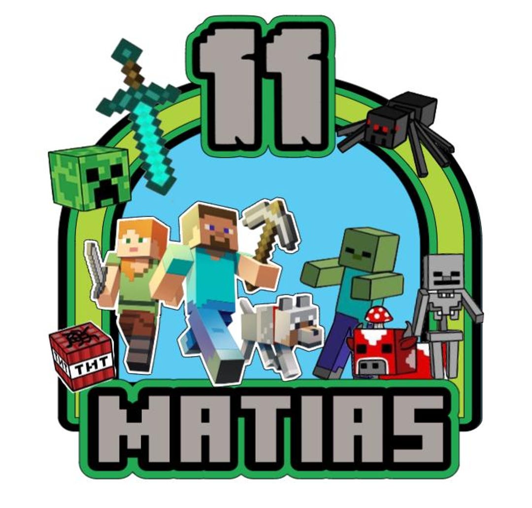 Minecraft Cake Topper / Minecraft Topper / Minecraft Decorations - Etsy