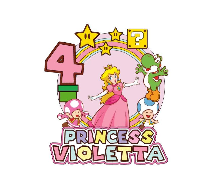 Princess Peach Cake Topper - Super Mario Princess Cake Topper - Mario ...