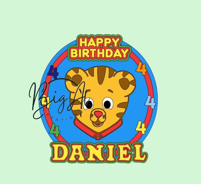 Daniel Tiger Cake Topper Boy Cake Topper Daniel Tigers Neighborhood ...
