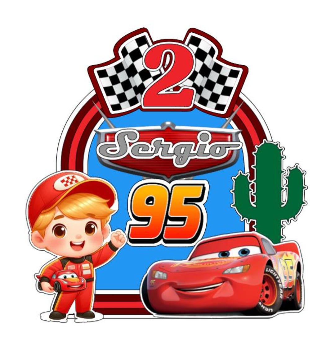 Lightning Mcqueen - Cars Cake Topper - Rayo Mcqueen - Lightning Mcqueen ...