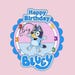 Bluey Cake Topper Numbers Cake Topper Blue Dog Birthday Cake Topper ...