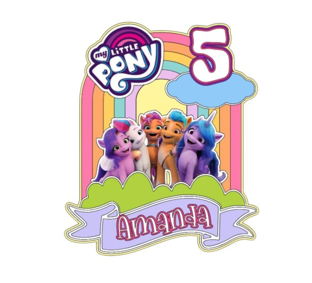 My Little Pony Cake Topper Pony Cake Topper My Little Pony Inspired ...