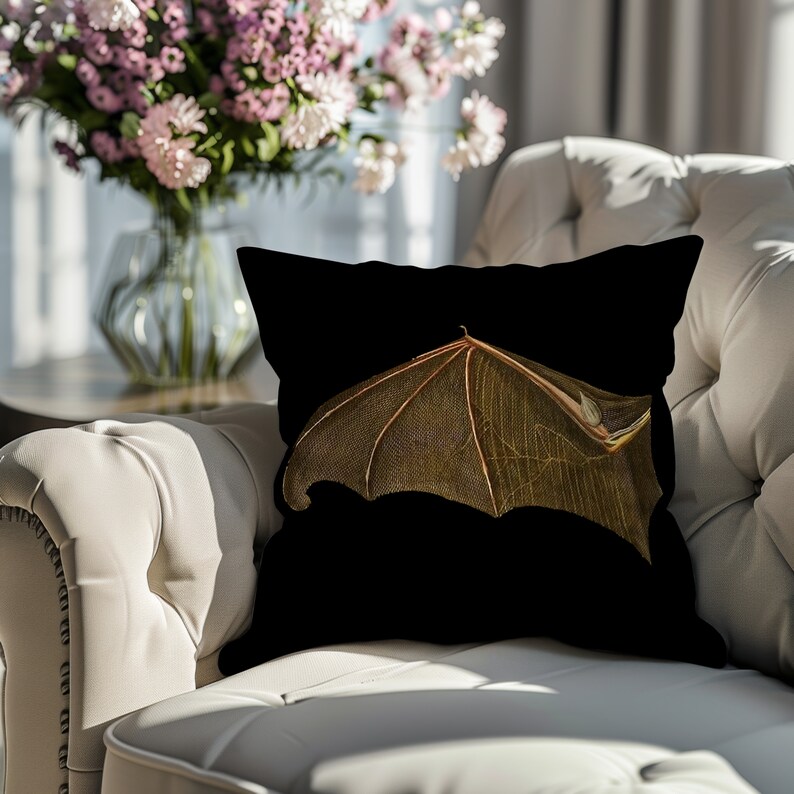 Gothic Bat Wing Pillow Dark Aesthetic Bat Premium Throw Pillow Witchy ...