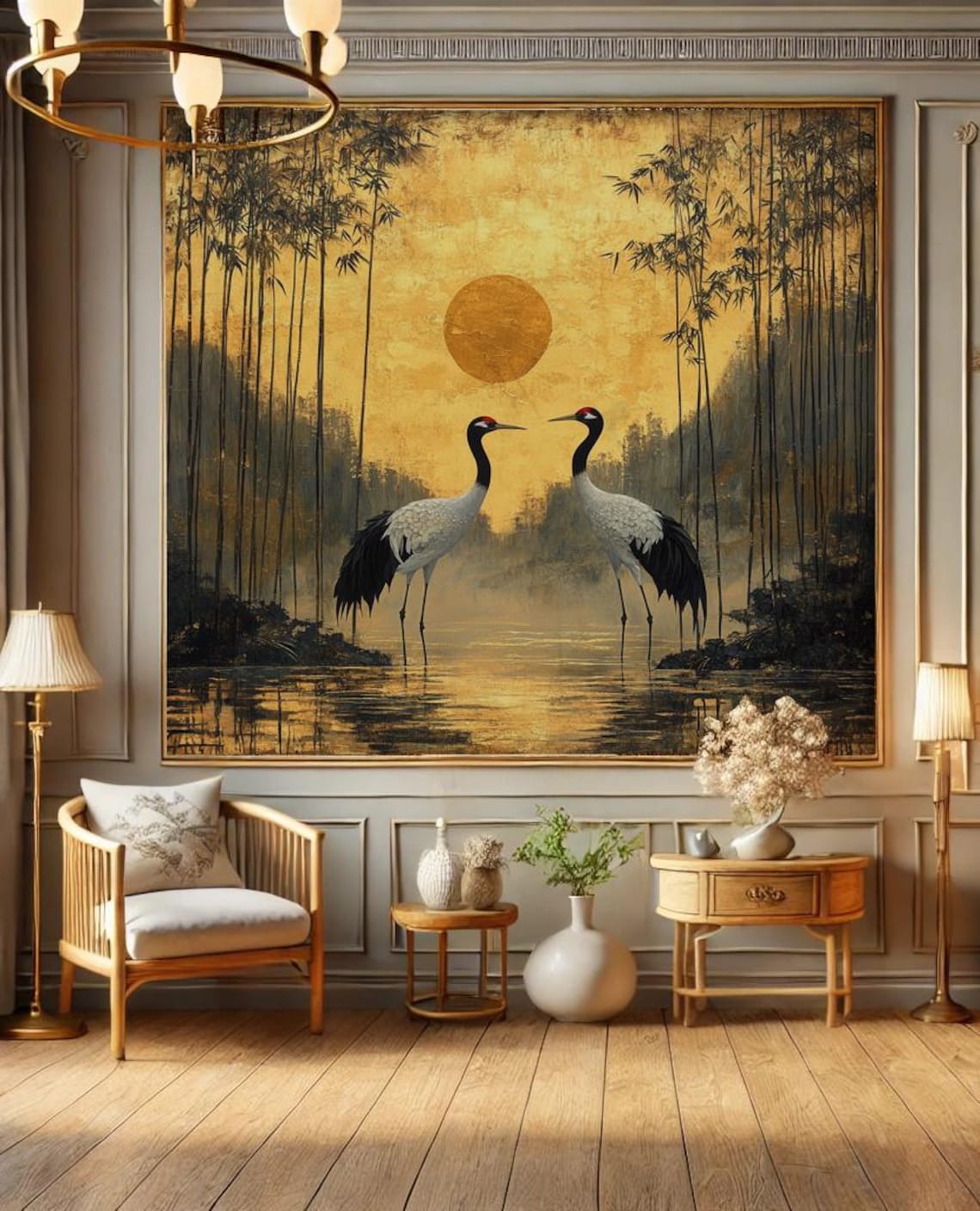 Chinese Style Wallpaper, Asian Decor, Wall Mural, Elegant Wallpaper ...