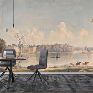 Vintage Landscape, Landscape Wallpaper, Art Print, Scene Wallpaper - Etsy