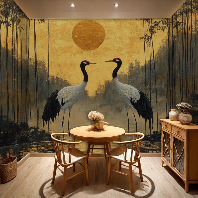 Chinese Style Wallpaper, Asian Decor, Wall Mural, Elegant Wallpaper ...