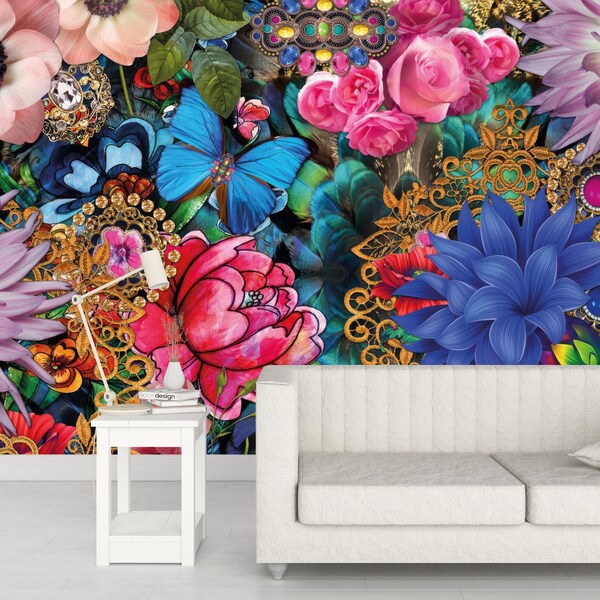 Vintage Landscape Wallpaper, Serene Mountain and Forest Art, Vintage ...