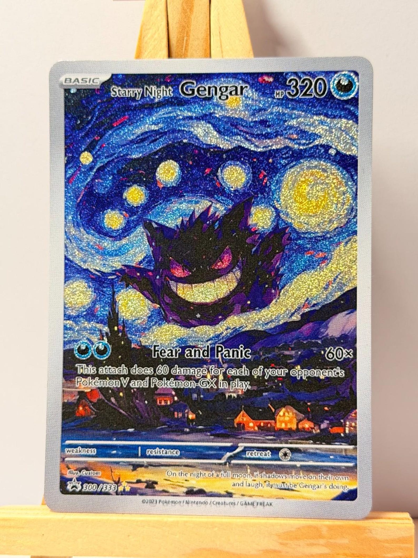 Gengar Pokemon TCG Custom Starry Night Gogh Full Art Illustration ...