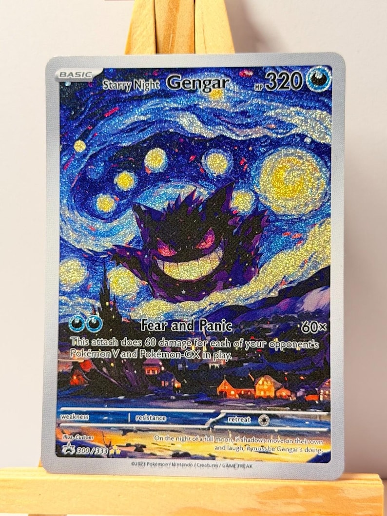Gengar Pokemon TCG Custom Starry Night Gogh Full Art Illustration ...