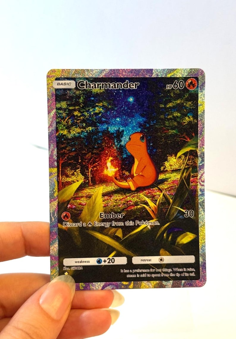 Charmander - Genetic Apex - Pokemon Pocket FANMADE Full Alt Art HOLO - Etsy