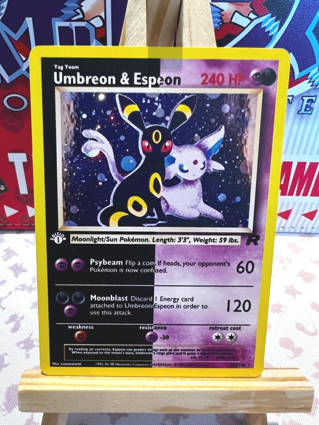 Umbreon & Espeon Tag Team Pokemon CUSTOM Fanmade METAL Full Alt Art ...