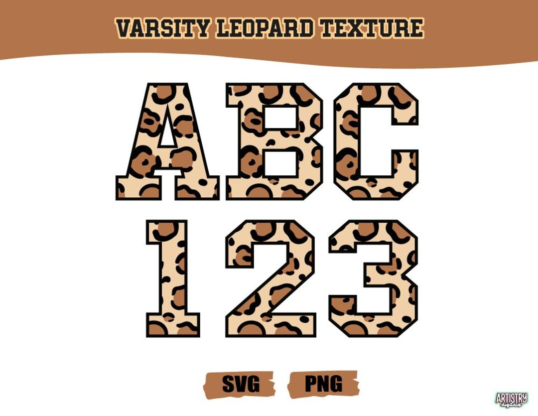Varsity Animal Print Font SVG, Sports SVG Alphabet, Varsity Letters Svg ...