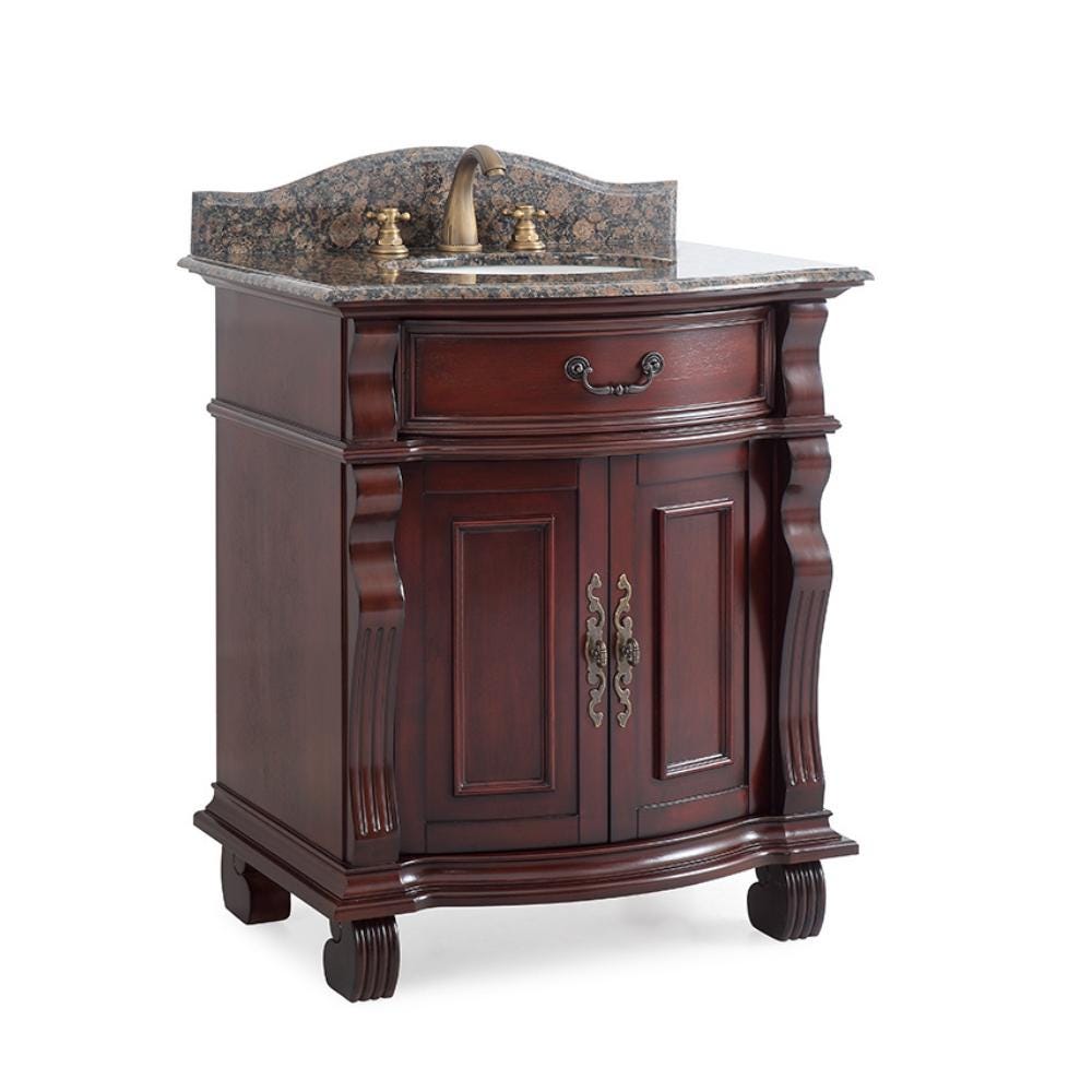 30 Inch Traditional Style Solid Wood Hopkinton Single Sink Bathroom ...