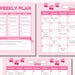 Coquette Bow Printable Weekly Planner, Monthly Planner, Cute Bow ...