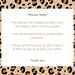 Leopard Print & Coquette Bow Note Paper Set, Animal Print Notepad ...