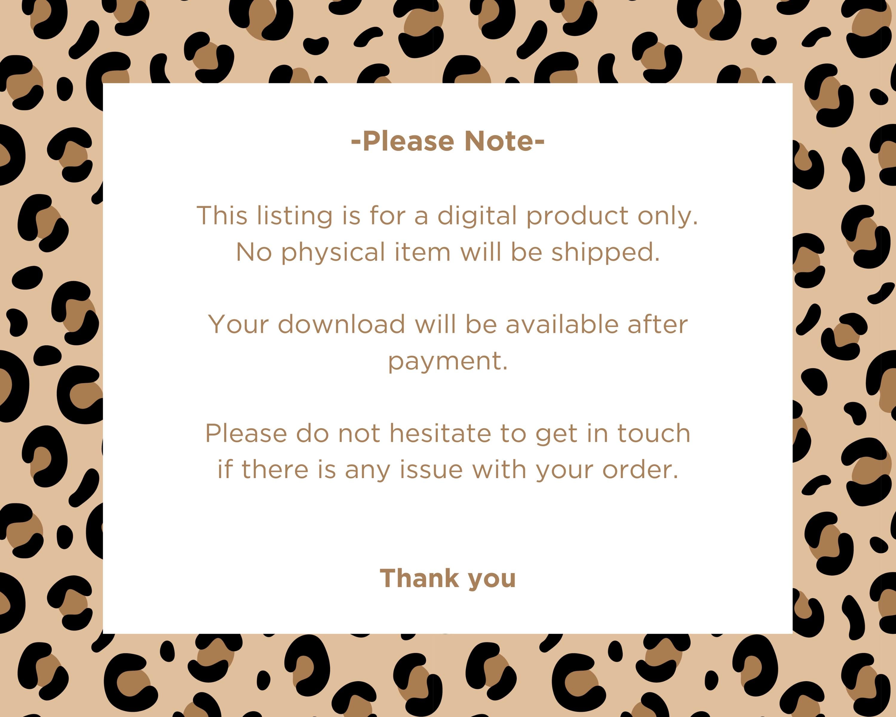 Leopard Print & Coquette Bow Note Paper Set, Animal Print Notepad ...