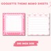 Coquette Theme Printable Notepad Digital Note Pad Cute Stationery ...