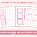 Coquette Theme Printable Notepad Digital Note Pad Cute Stationery ...