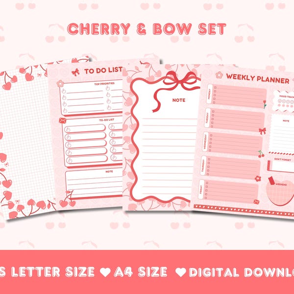 Cute to Do Note Set - Etsy