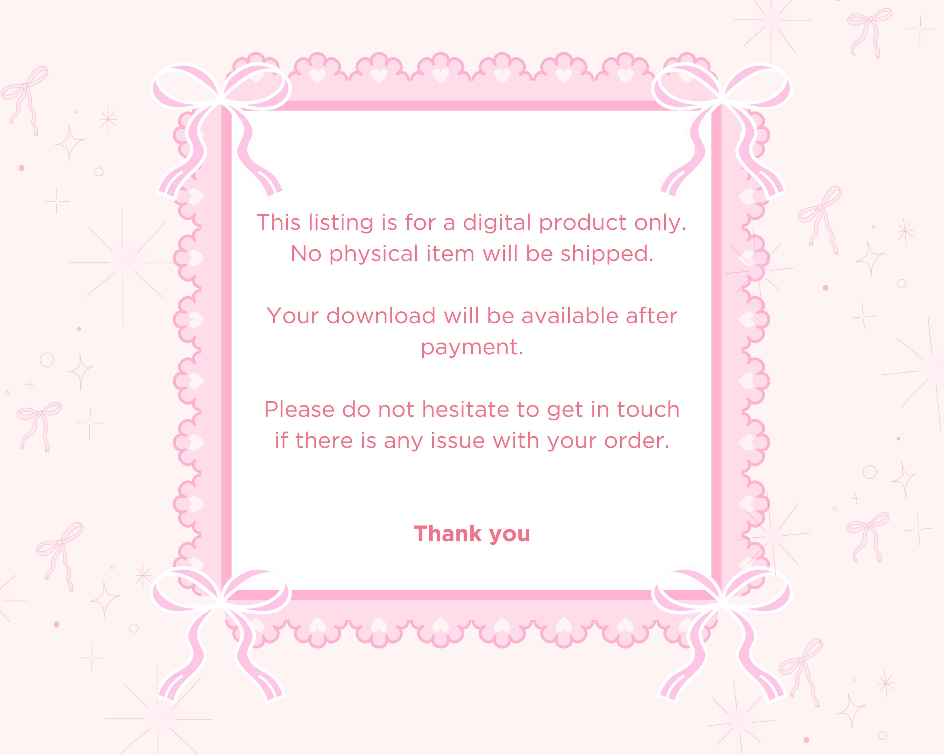 Coquette Theme Printable Notepad Digital Note Pad Cute Stationery ...