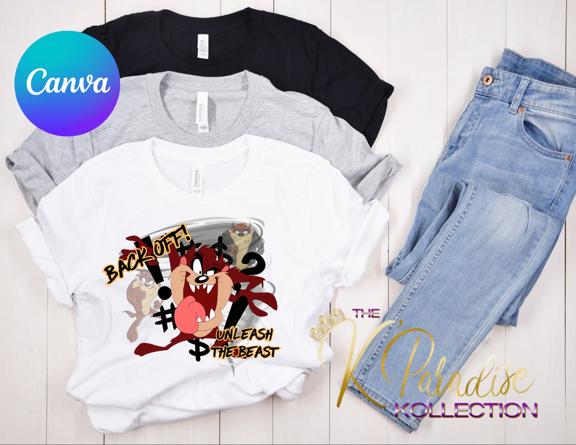 Back off Taz PNG, Cartoon T-shirt, Vintage, Back in the Day Cartoons - Etsy