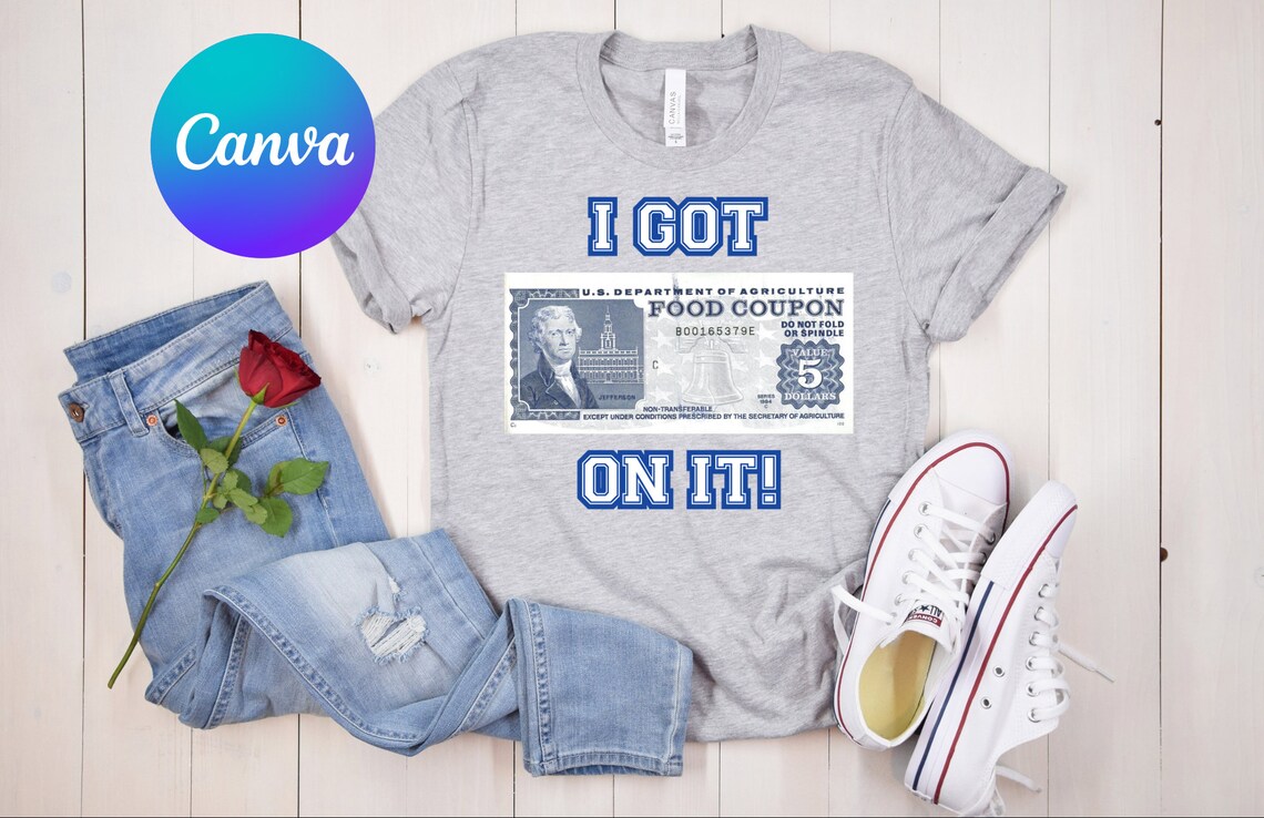 I Got 5 on It Food Stamp PNG, Retro T-shirt, Vintage, Back in the Day ...