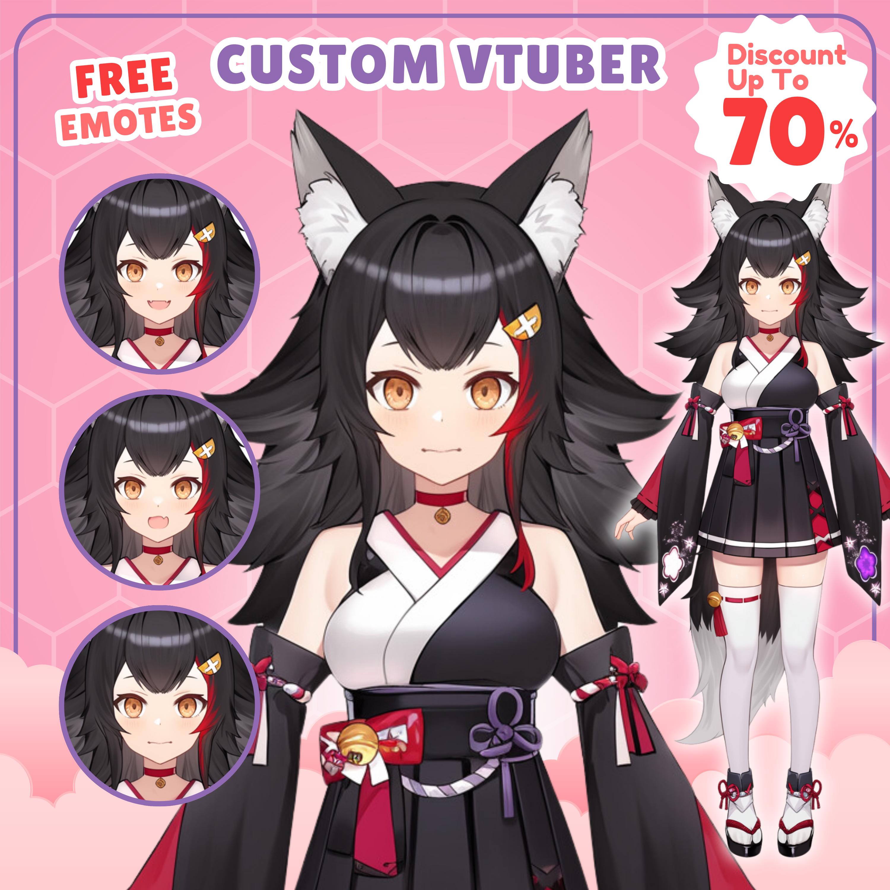CUSTOM LIVE 2D VTUBER Model Vtuber Asset Vtuber Character Pngtuber ...