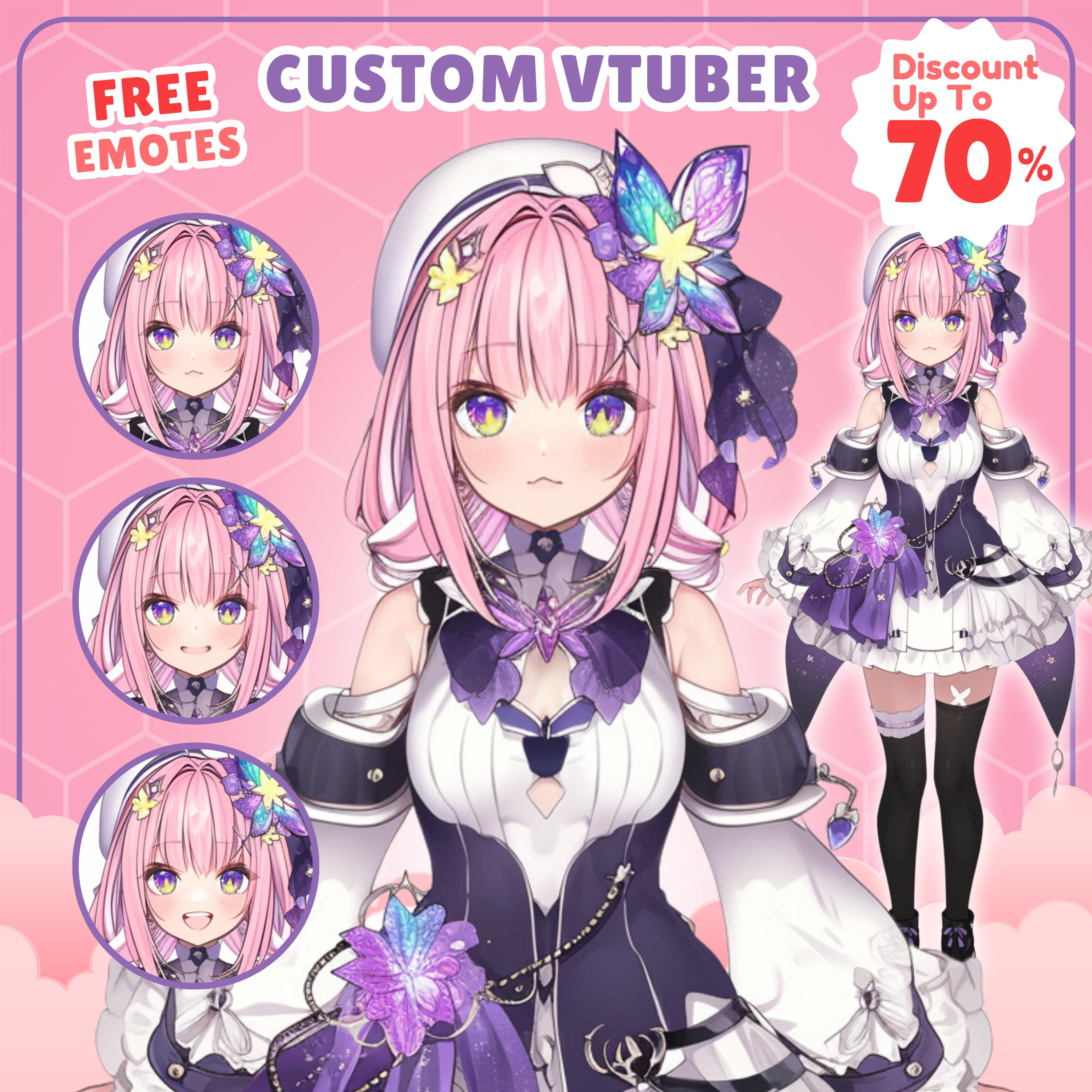 CUSTOM LIVE 2D VTUBER Model Vtuber Asset Vtuber Character Pngtuber ...