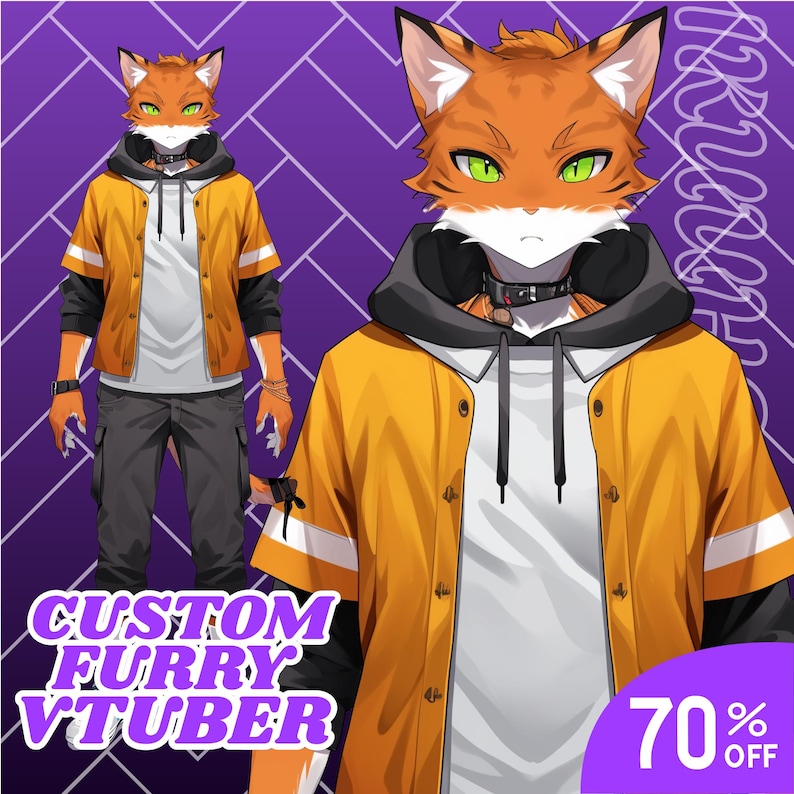 Custom Live2d Furry Vtuber | Vtuber Model, Furry Vtuber, Vtuber, Anthro ...