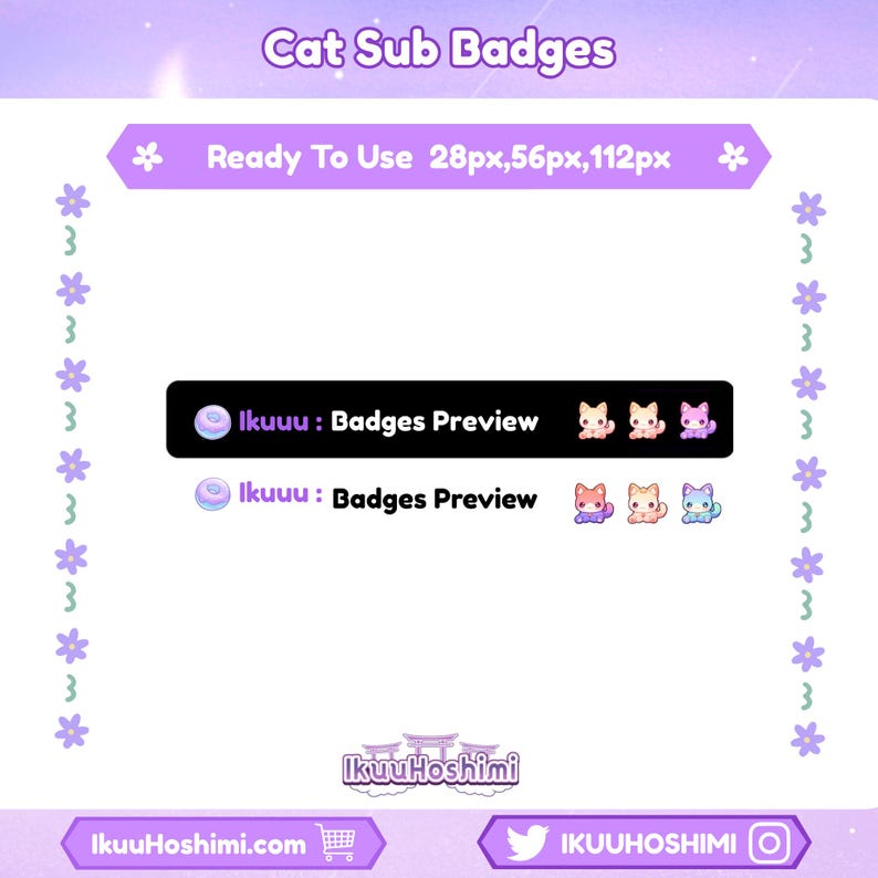 Cat Sub Badges for Twitch | Twitch Channel Point, Twitch Emotes, Cute ...