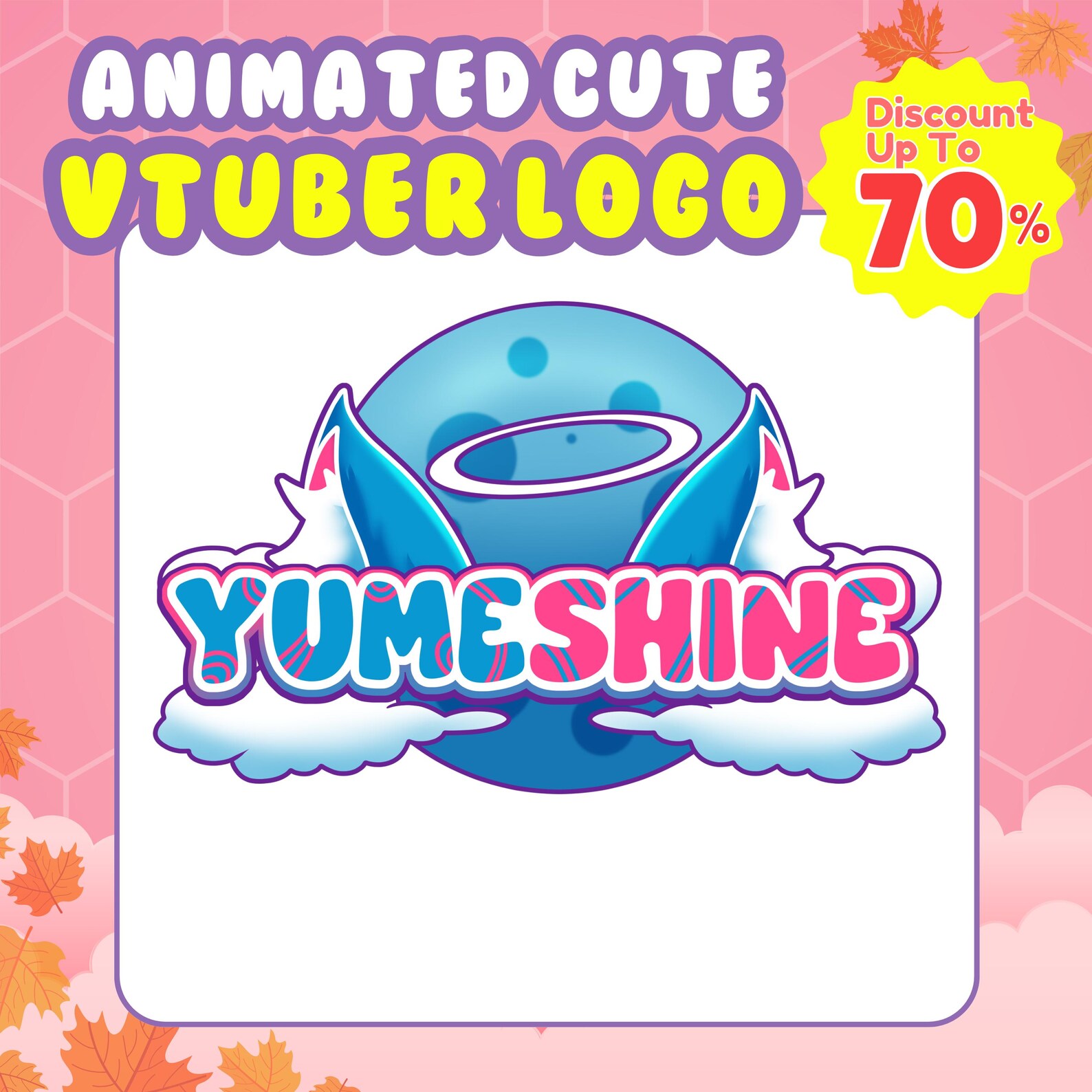 Custom ANIMATED VTUBER LOGO Cute Logo Vtuber Kawaii Logo Pngtuber Logo ...