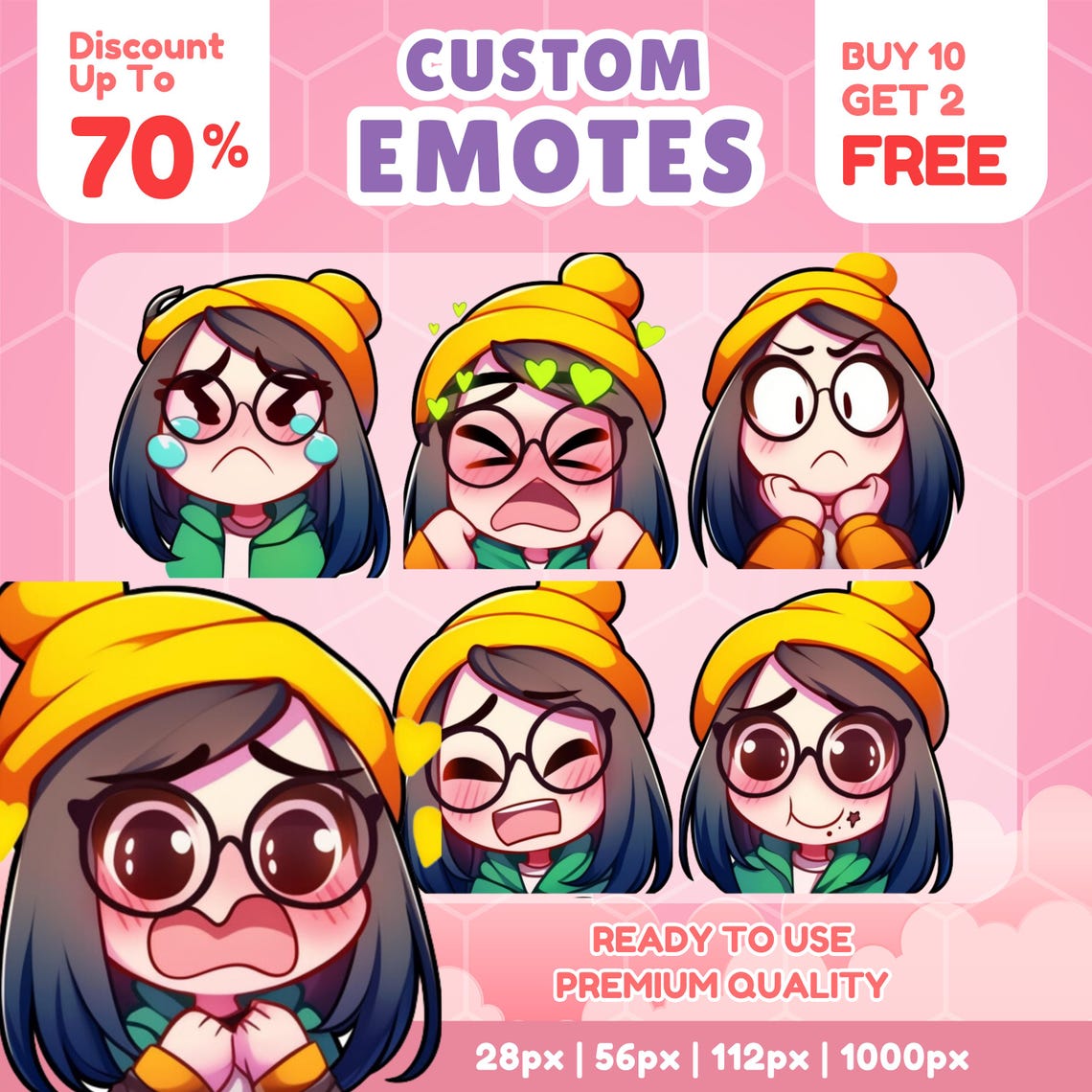 CUSTOM EMOTES FOR Twitch Animated Emotes Twitch Emotes for Stream ...