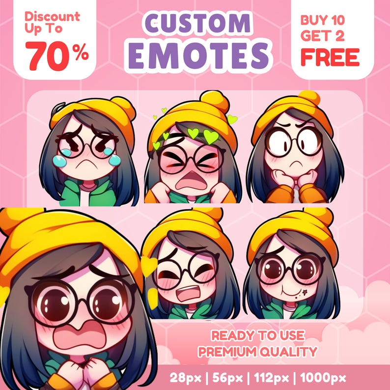 CUSTOM EMOTES FOR Twitch | Animated Emotes | Twitch Emotes for Stream ...