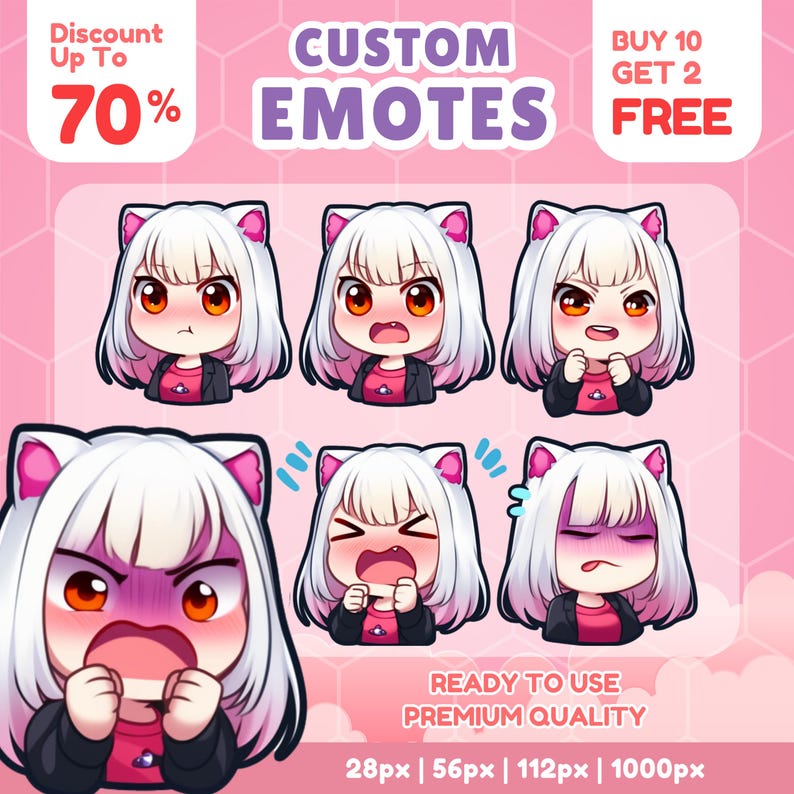 CUSTOM EMOTES FOR Twitch | Animated Emotes | Twitch Emotes for Stream ...