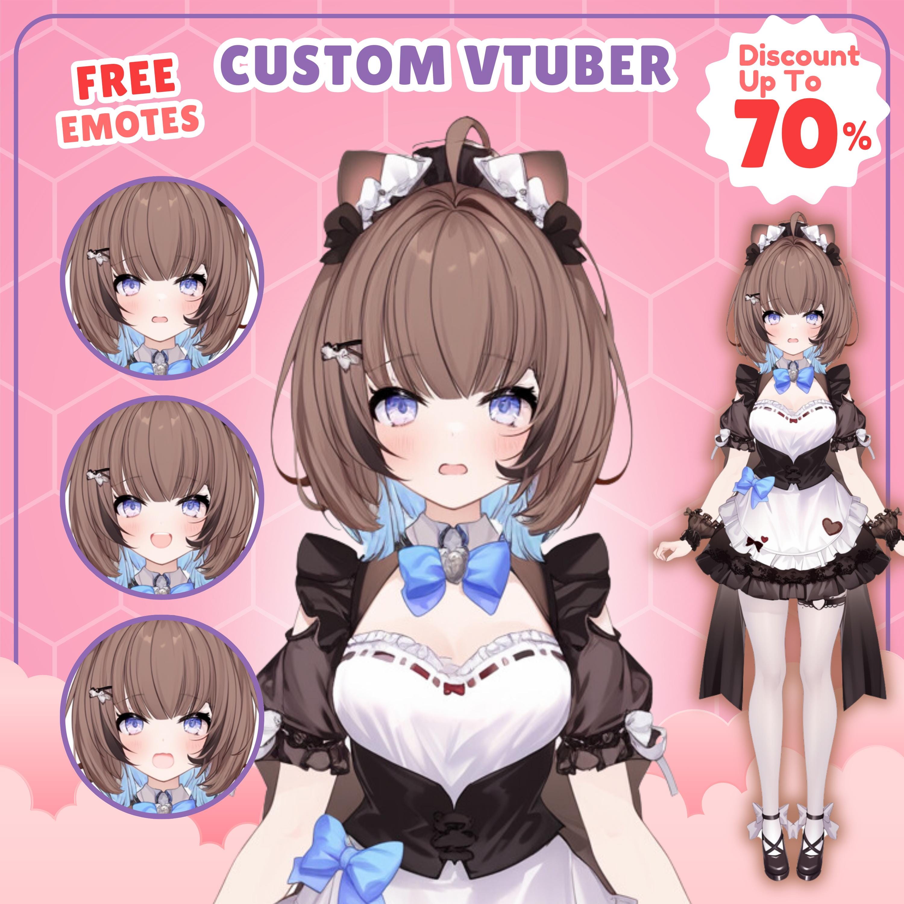 CUSTOM LIVE 2D VTUBER Model Vtuber Asset Vtuber Character Pngtuber ...