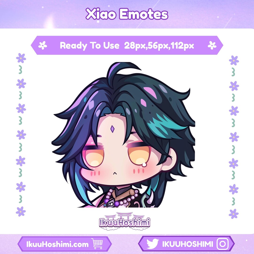 Xiao Genshin Impact Emotes | Custom Emotes | Writing Emote | Custom ...