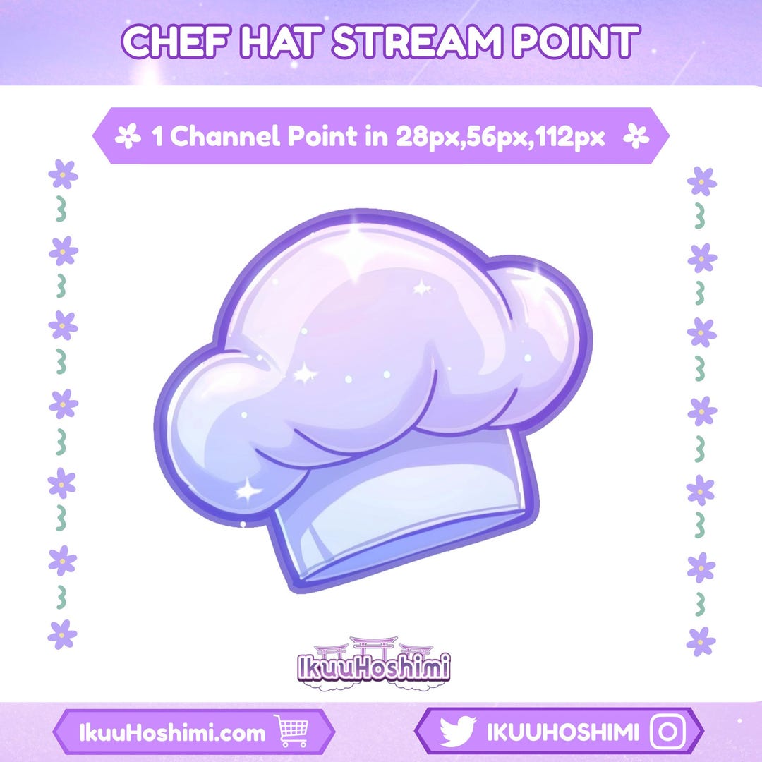 Chef Hat Channel Points for Twitch | Twitch Channel Point, Twitch ...