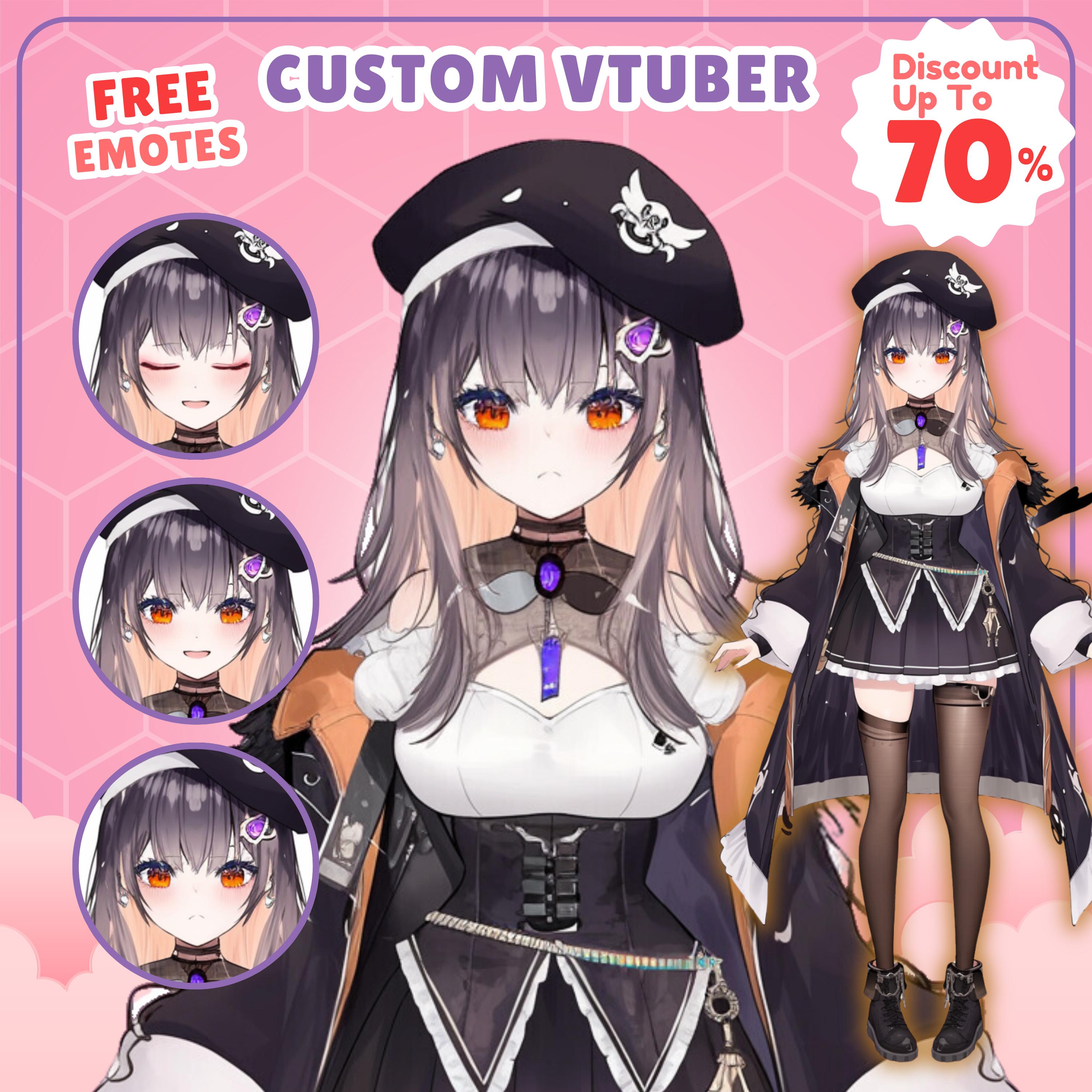 CUSTOM LIVE 2D VTUBER Model Vtuber Asset Vtuber Character Pngtuber ...