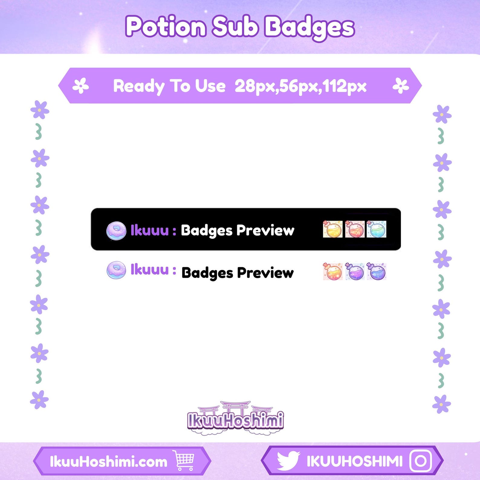 Potion Twitch Sub Badges|channel Point Icons | Discord Badges |stream ...