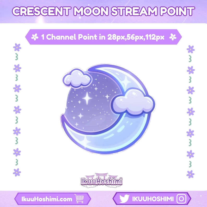 Crescent Moon Channel Points for Twitch | Twitch Channel Point, Twitch ...
