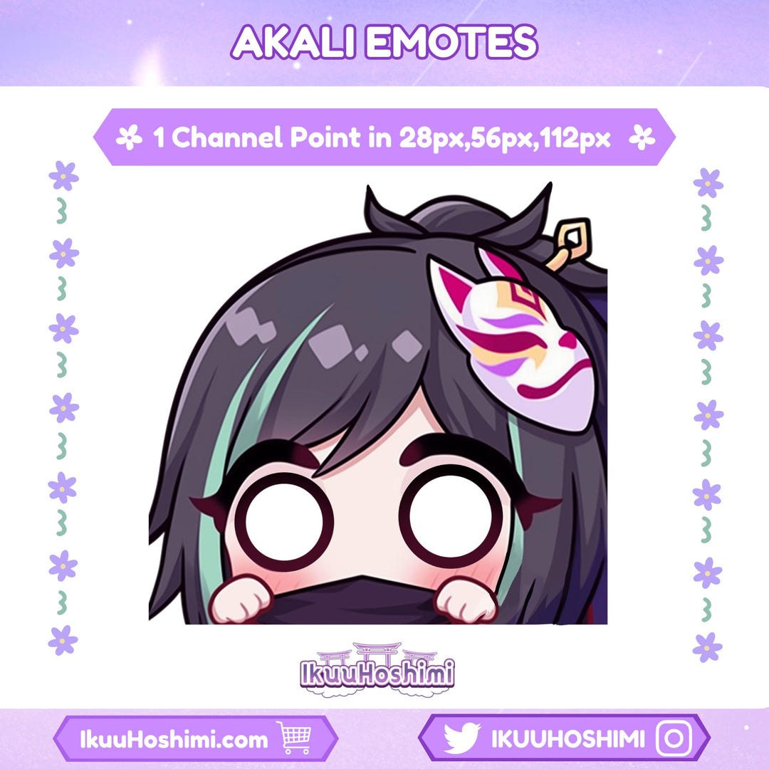 Akali League of Legend Emotes | Custom Emotes | Writing Emote | Custom ...