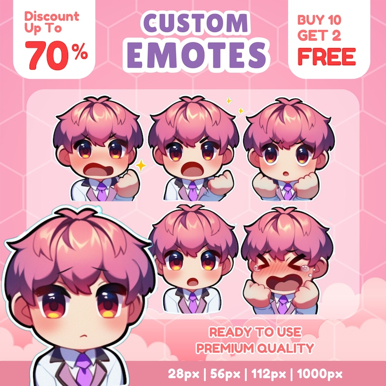 CUSTOM EMOTES FOR Twitch | Animated Emotes | Twitch Emotes for Stream ...