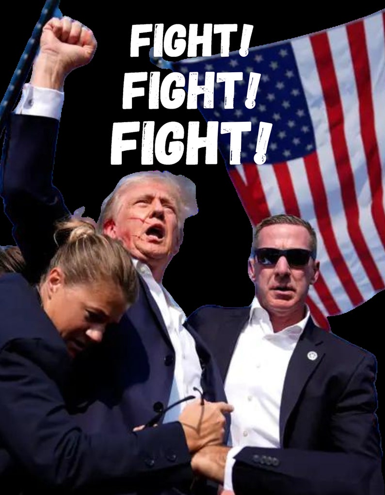 Trump Fight PNG, Attempted Assassination Donald Trump, Make America ...