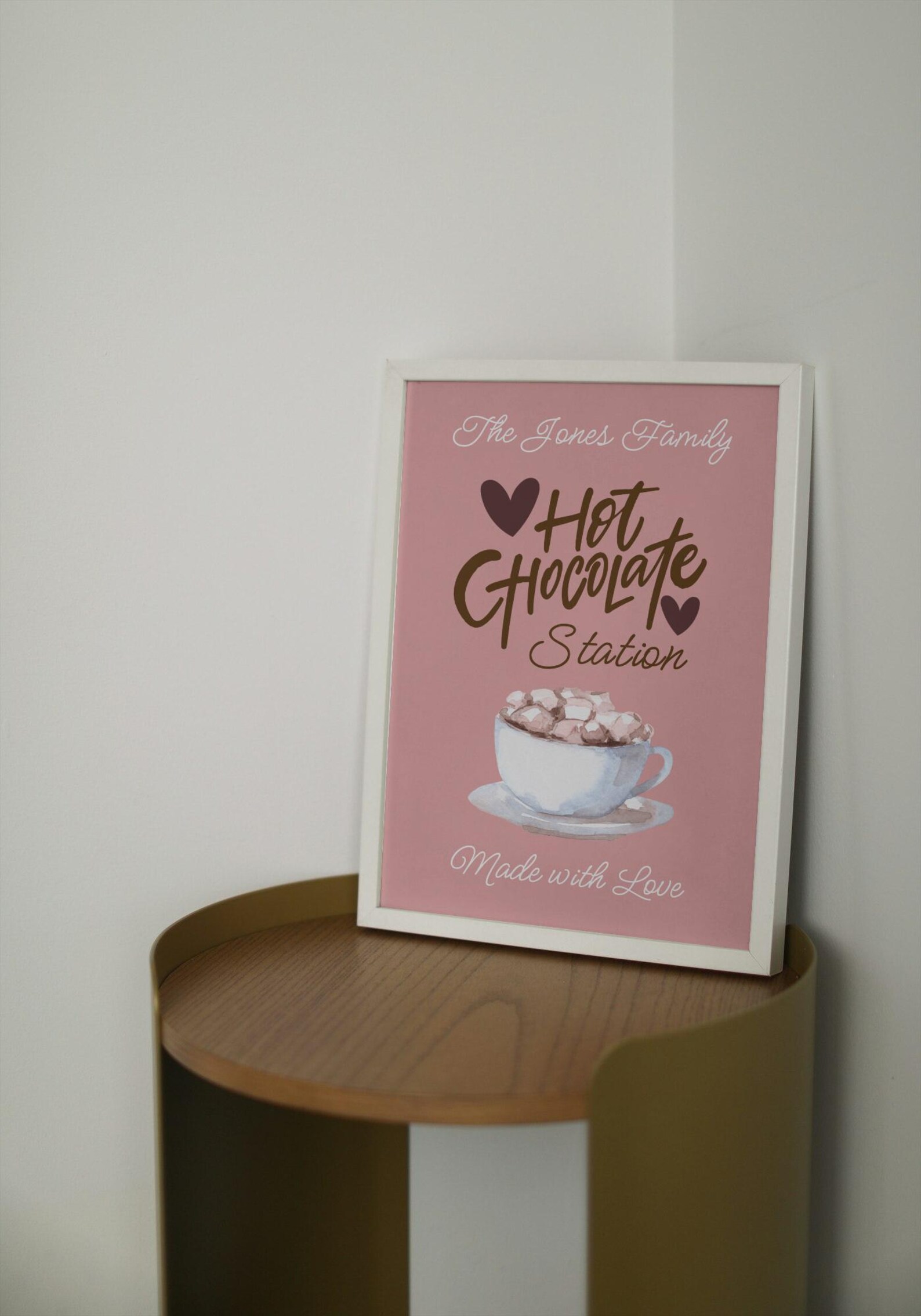 Personalized Hot Chocolate Bar Sign: Custom Family Christmas Print ...