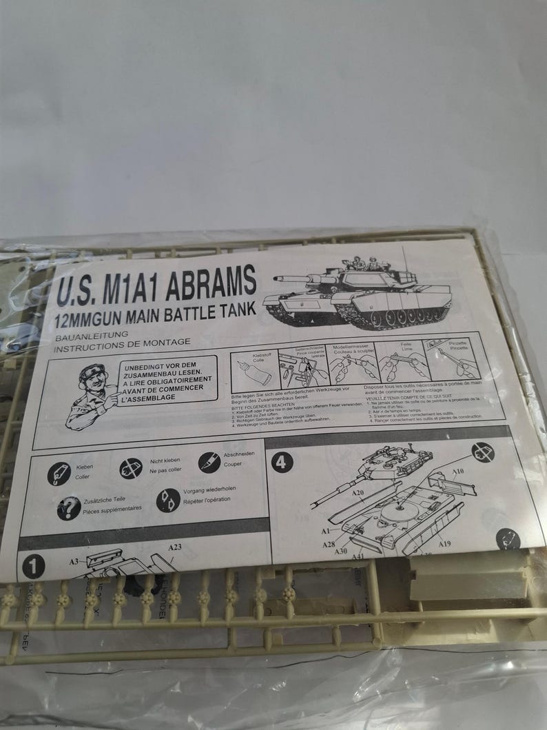 Belamonte 1/48 U.S. M1A1 Abrams Tank Model Kit (#DF516) – Motorized ...
