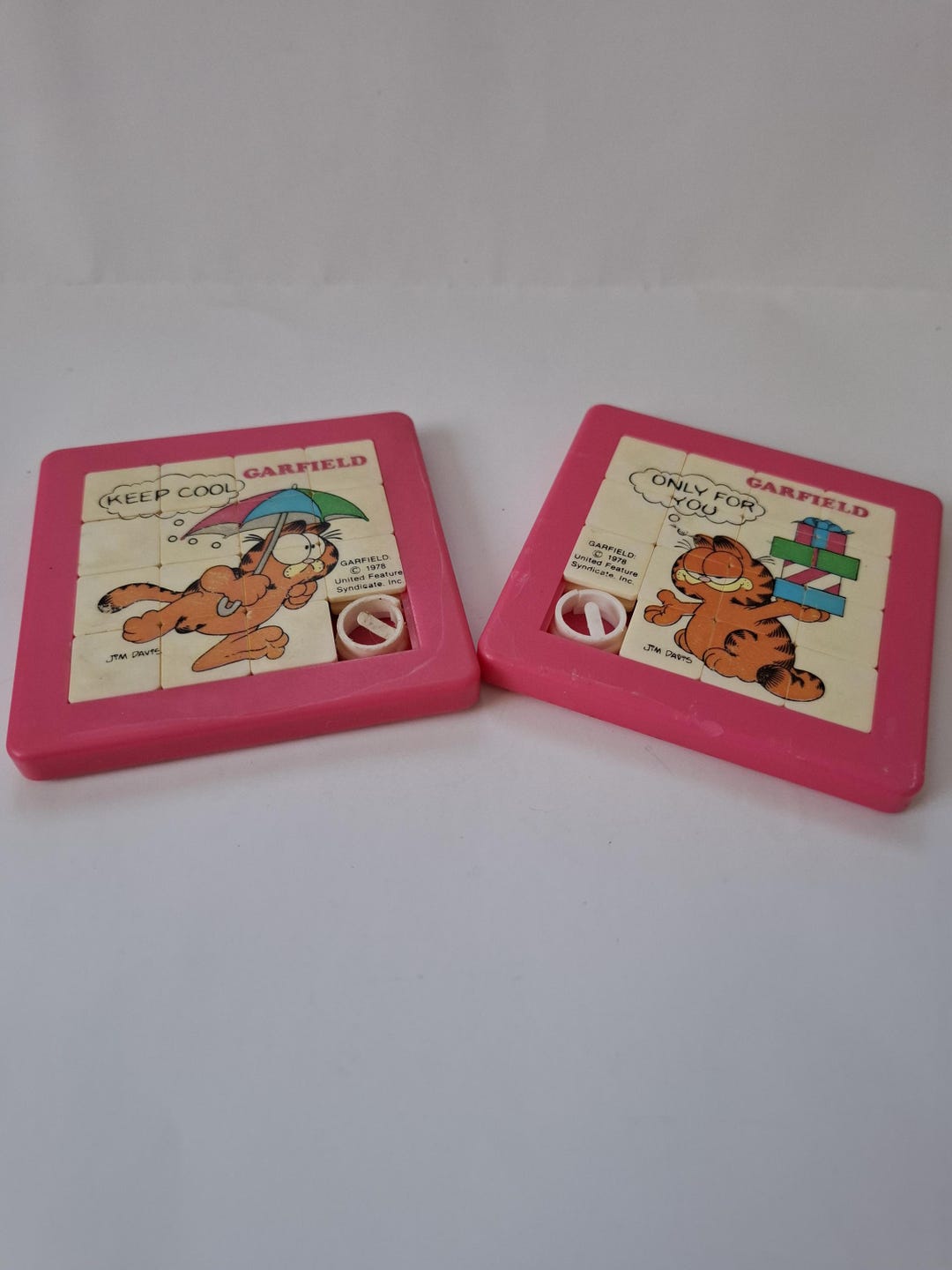 Set of 2 Vintage Garfield Sliding Puzzle Games - Etsy